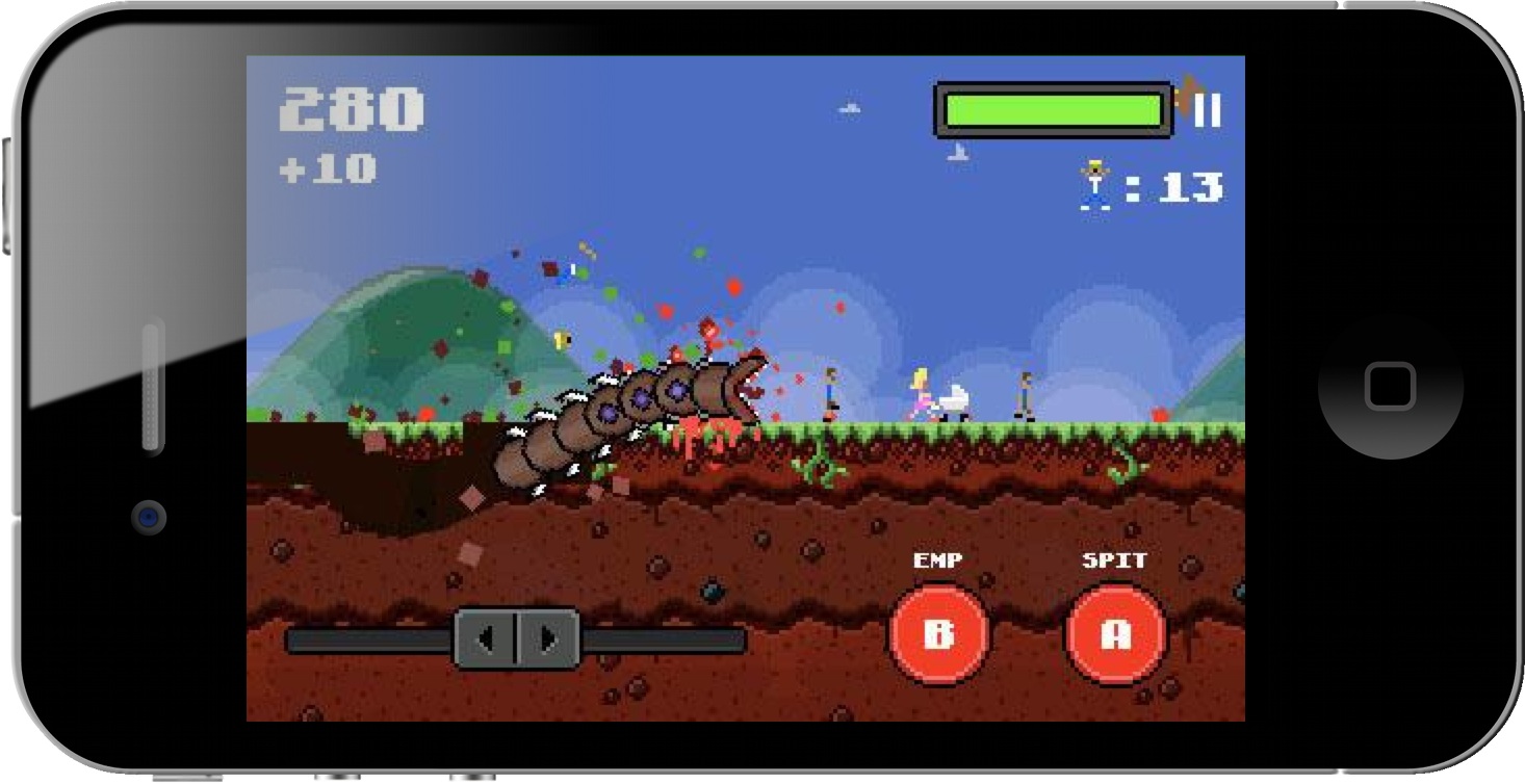 Super Mega Worms is pretty much Tremors for your iPhone, so yeah, it's ...