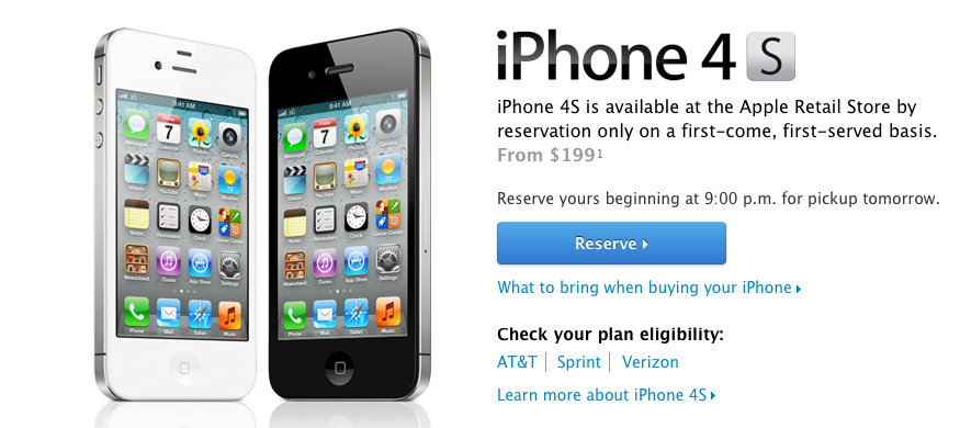 Everything You Need to Know About iPhone 4S Reservations