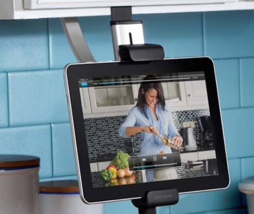 Belkin's kitchen cabinet mount for the iPad actually makes sense