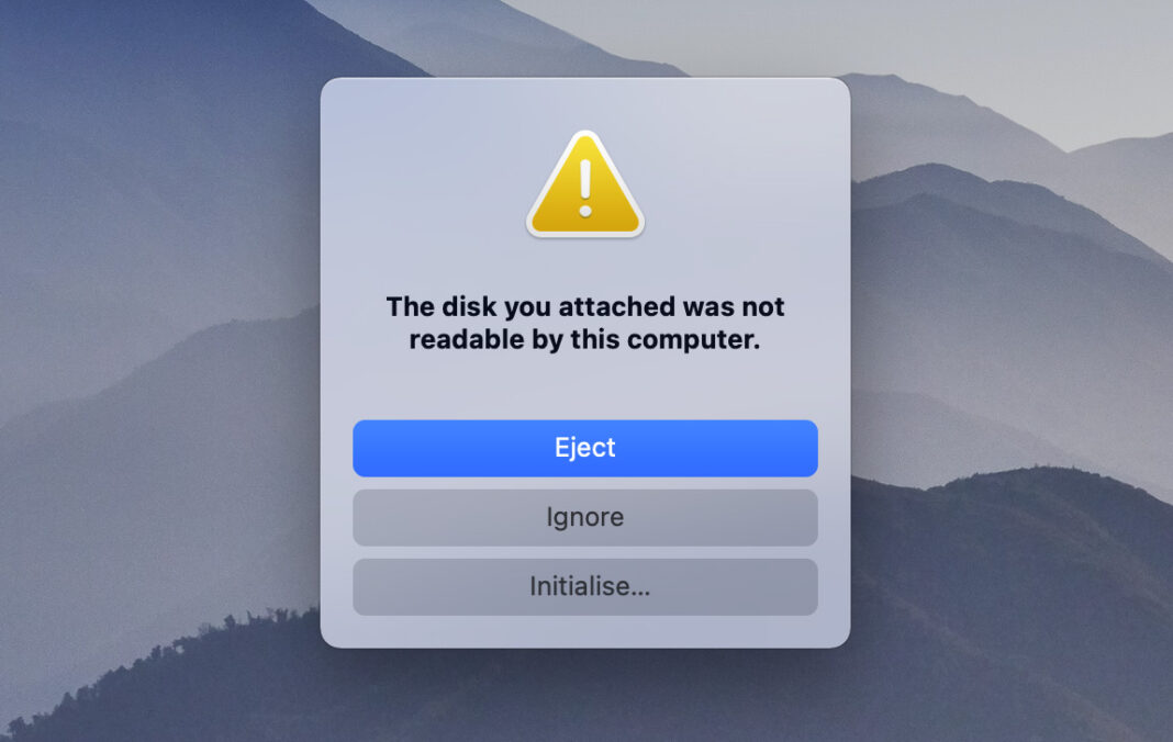 How to Fix "The Disk You Inserted Was Not Readable" on Mac