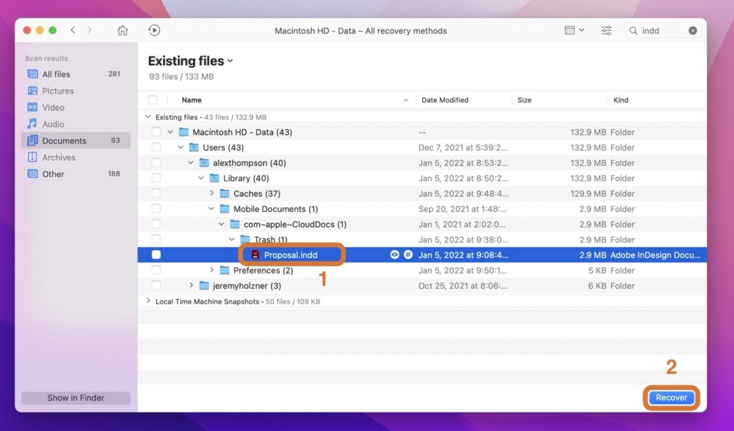 How to Recover Unsaved/Deleted InDesign Files on Mac [2022]