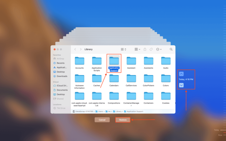 How to Restore Application Support Folder and Its Contents