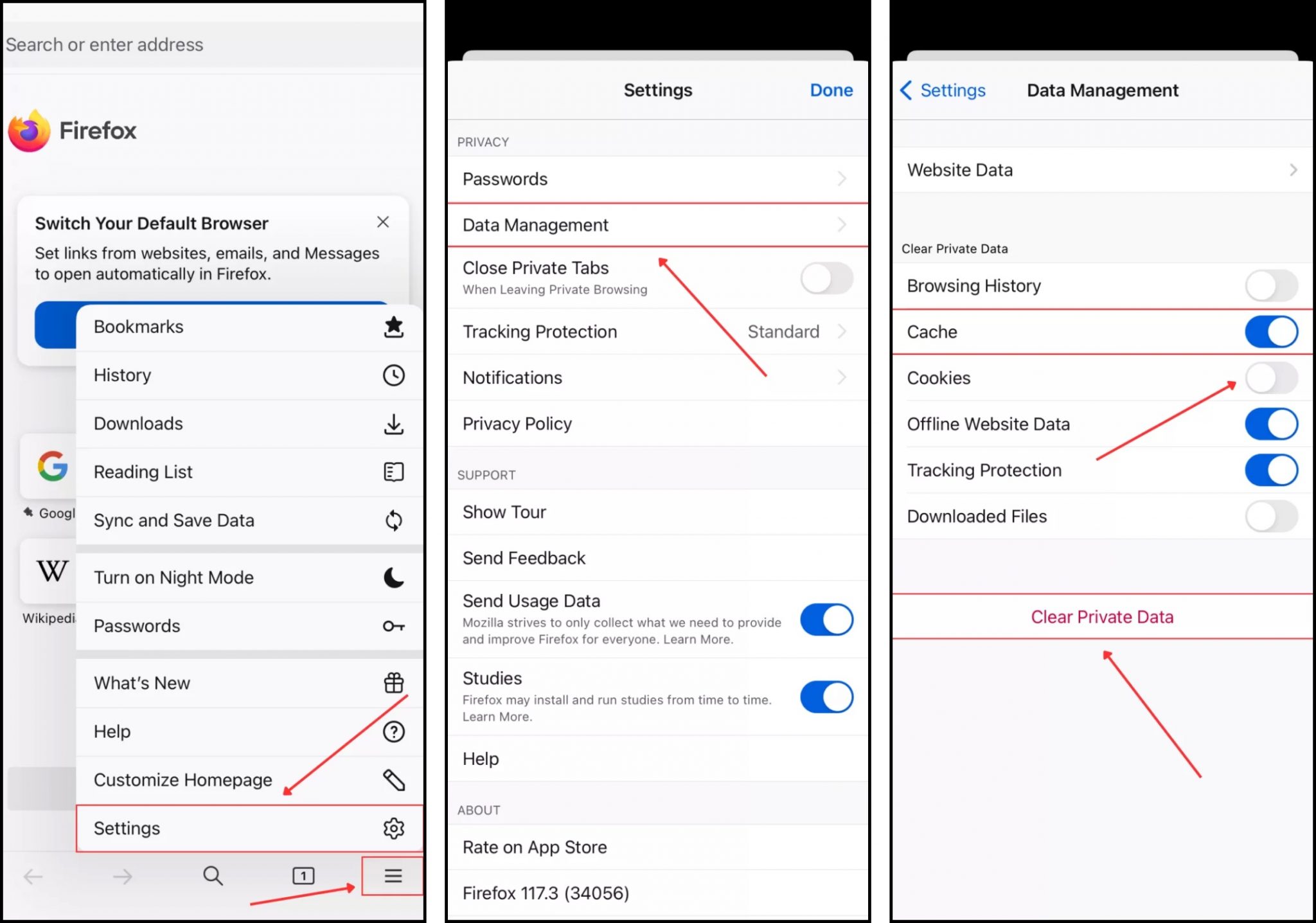How to Clear Cache and Cookies on iPhone from Different Apps