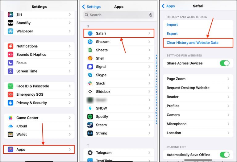 How to Clear Cache and Cookies on iPhone from Different Apps