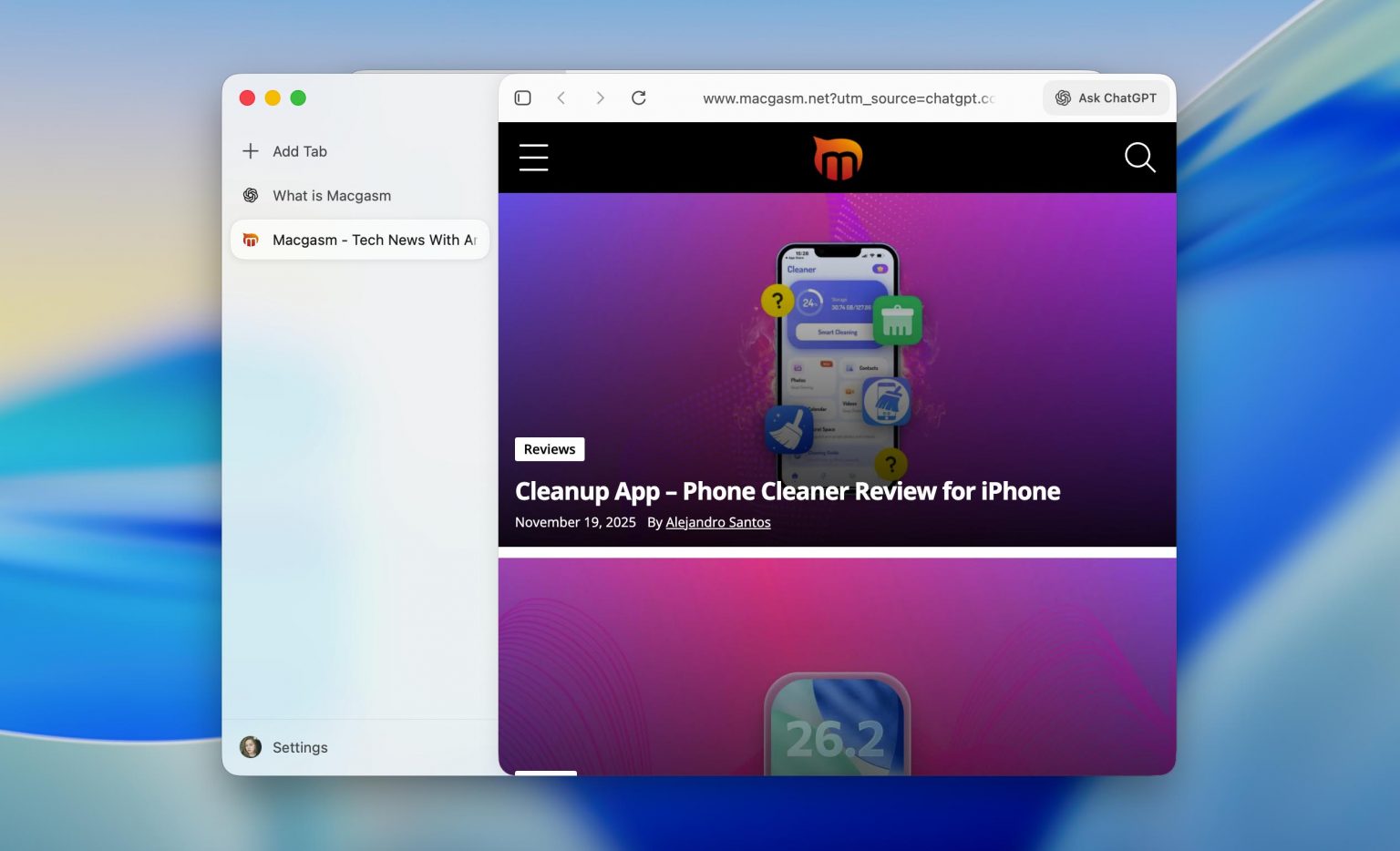 Atlas Browser for Mac Receives a New Update From OpenAI